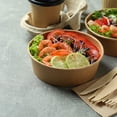 15 Pack Paper Bowls with Lids, Takeaway Kraft Brown Container, Party ...