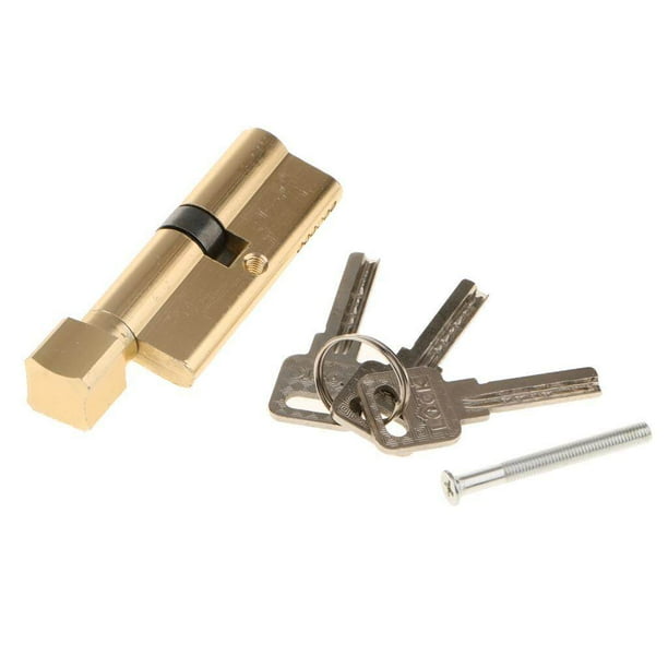 Maoww Copper Keys Cylinder Door Lock Core Security with Three keys ...