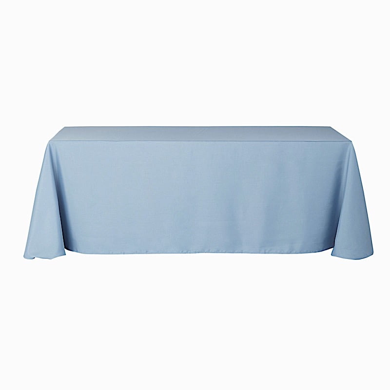 BalsaCircle 90" x 156" Polyester Rectangular Tablecloth Dusty Blue ...