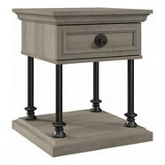 Tamra Natural Wood and Emerald Green Inlay End Table - Walmart.com