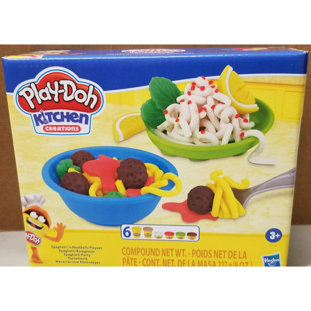 Play-Doh Kitchen Creations Spaghetti 'n Meatballs Playset - Walmart.com ...
