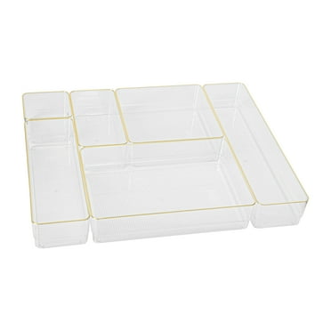Martha Stewart Kerry Plastic Stackable Office Desk Drawer Organizers ...