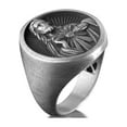 925k Sterling Silver 3D Jesus Ring, Engraved Jesus Christ Ring ...