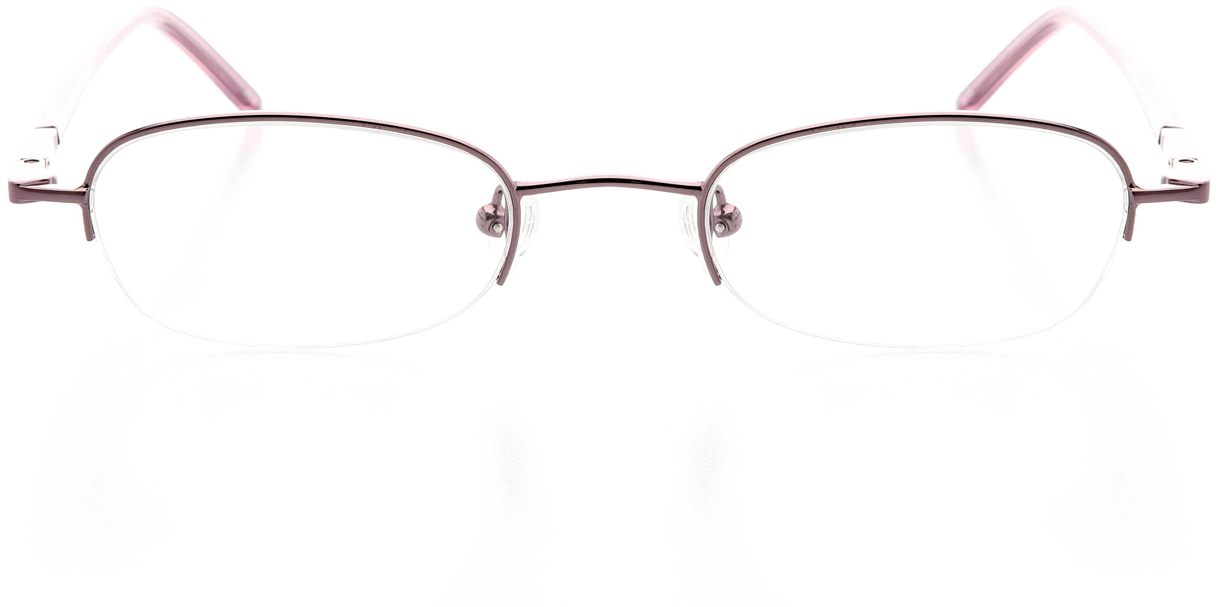 Womens Optical Eyewear - Rectangle Shape, Metal Half Rim, Lavendar ...