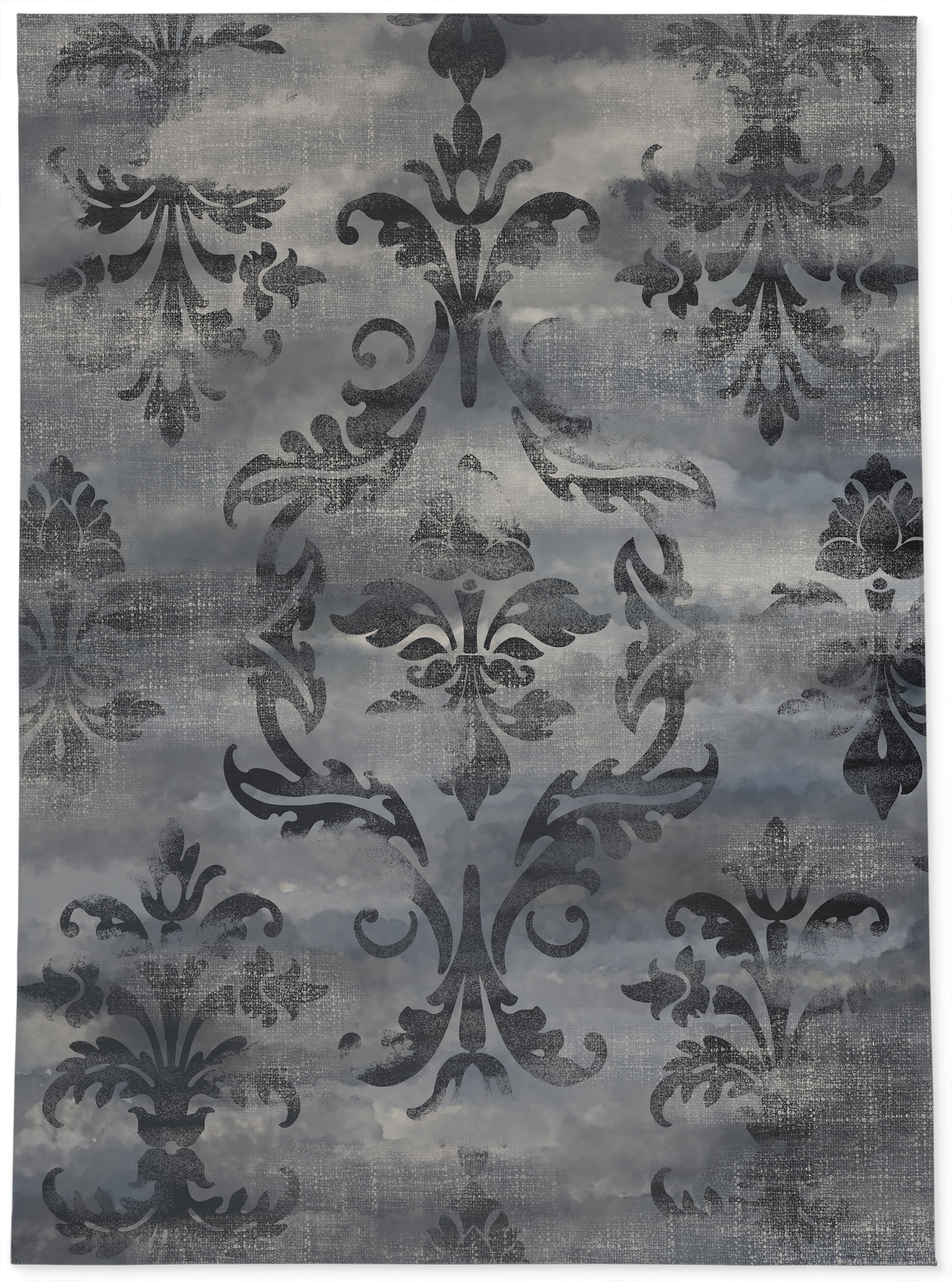 DAMASK WATERCOLOR STORMY Office Mat By Kavka Designs - Walmart.com