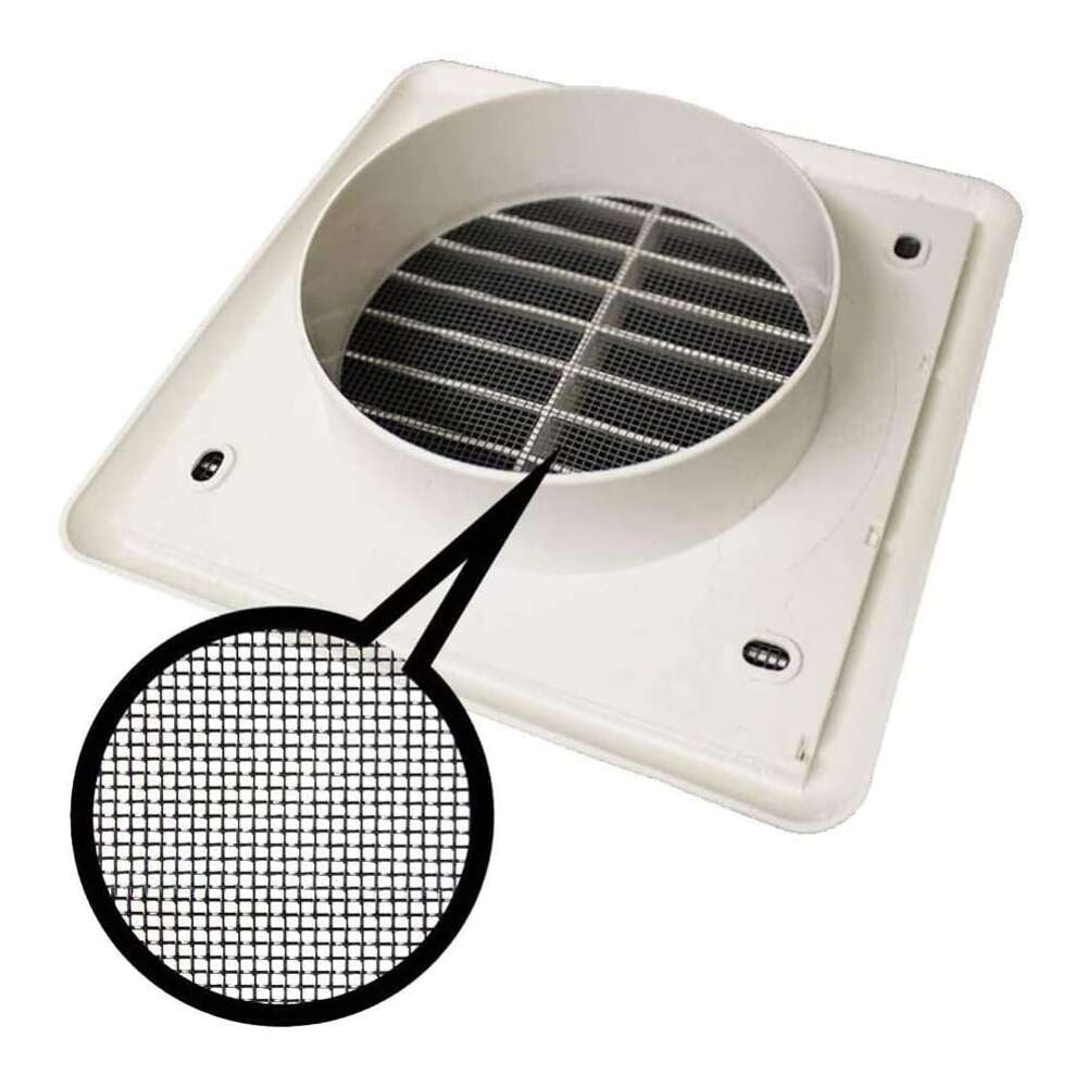 Crday Air Grille Vent Louver Cover White Soffit With Built In Fly ...
