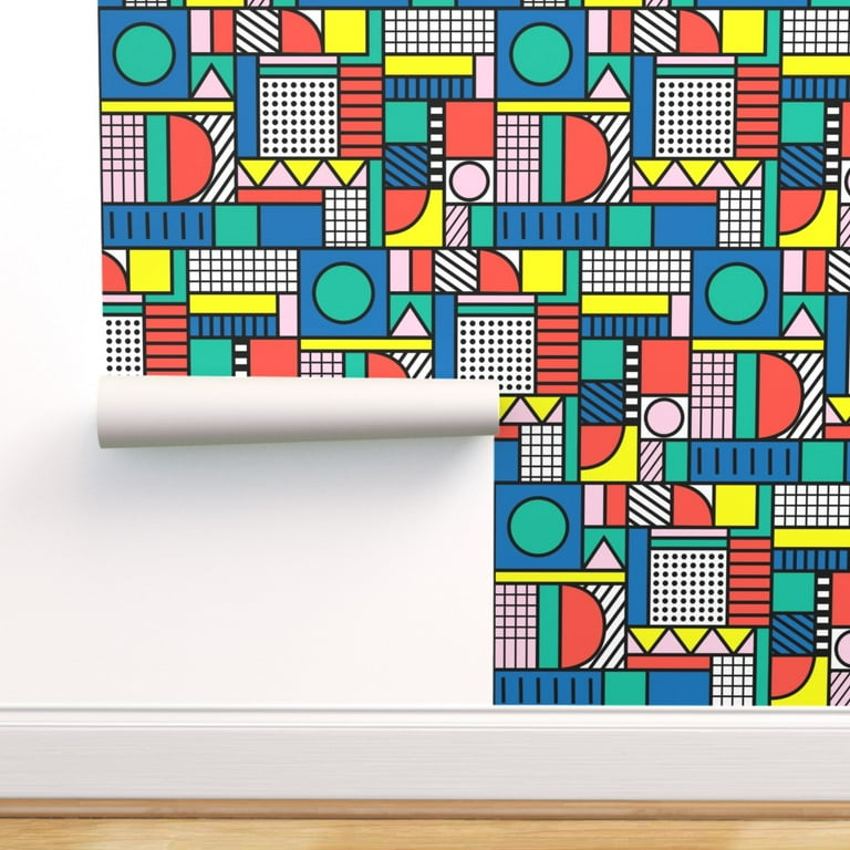 Retro Square Pattern Wallpaper