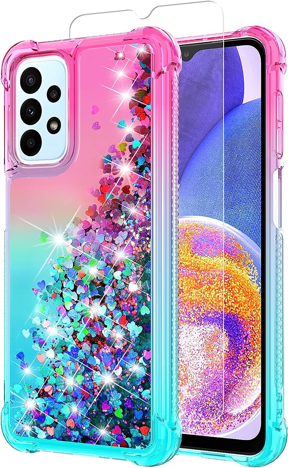 Samsung A23 Case,Galaxy A23 5G Case,with HD Screen Protector,Gradient ...
