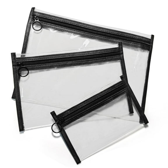 Christmas Mini Zippered Pouch,Christmas Preppy Patch Makeup Bags, Clear ...