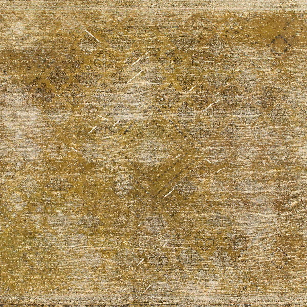 Ahgly Company Indoor Square Abstract Metallic Gold Abstract Area Rugs ...