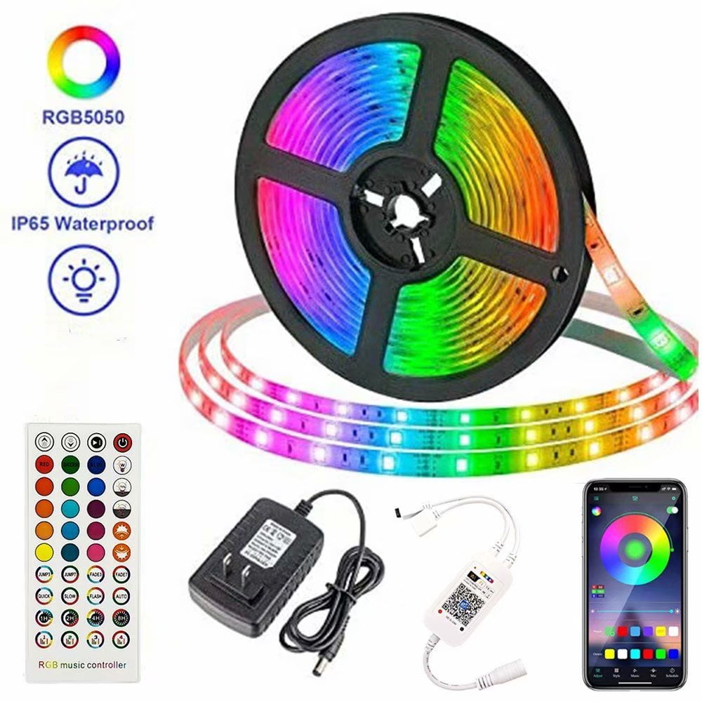 16.4ft LED Strip Lights,Color Changing Light Strip with Remote,Bright ...