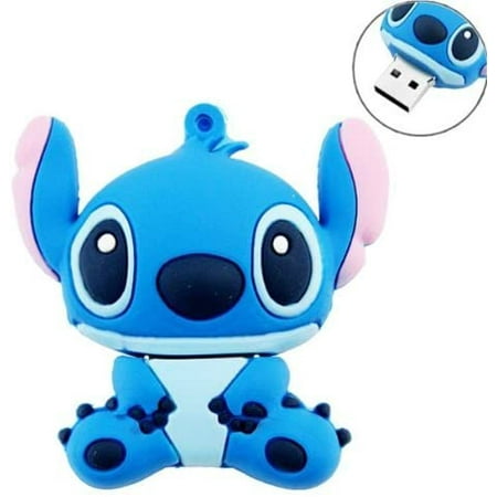 Novelty Stitch Blue Shape Design 32GB USB 2.0 Flash Drive Cute Memory ...