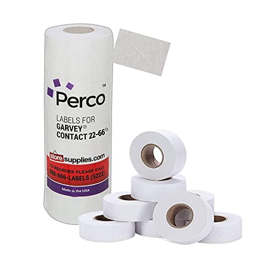 2216 White Pricing Labels for Garvey 22-66/22-77/22-88 Two Line Pricing ...