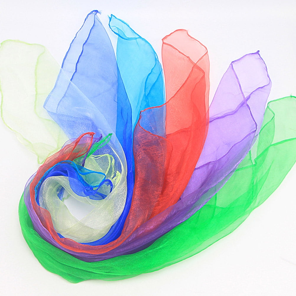 10Pcs Random Children Small Candy Color Scarves Kids Performance Dance ...
