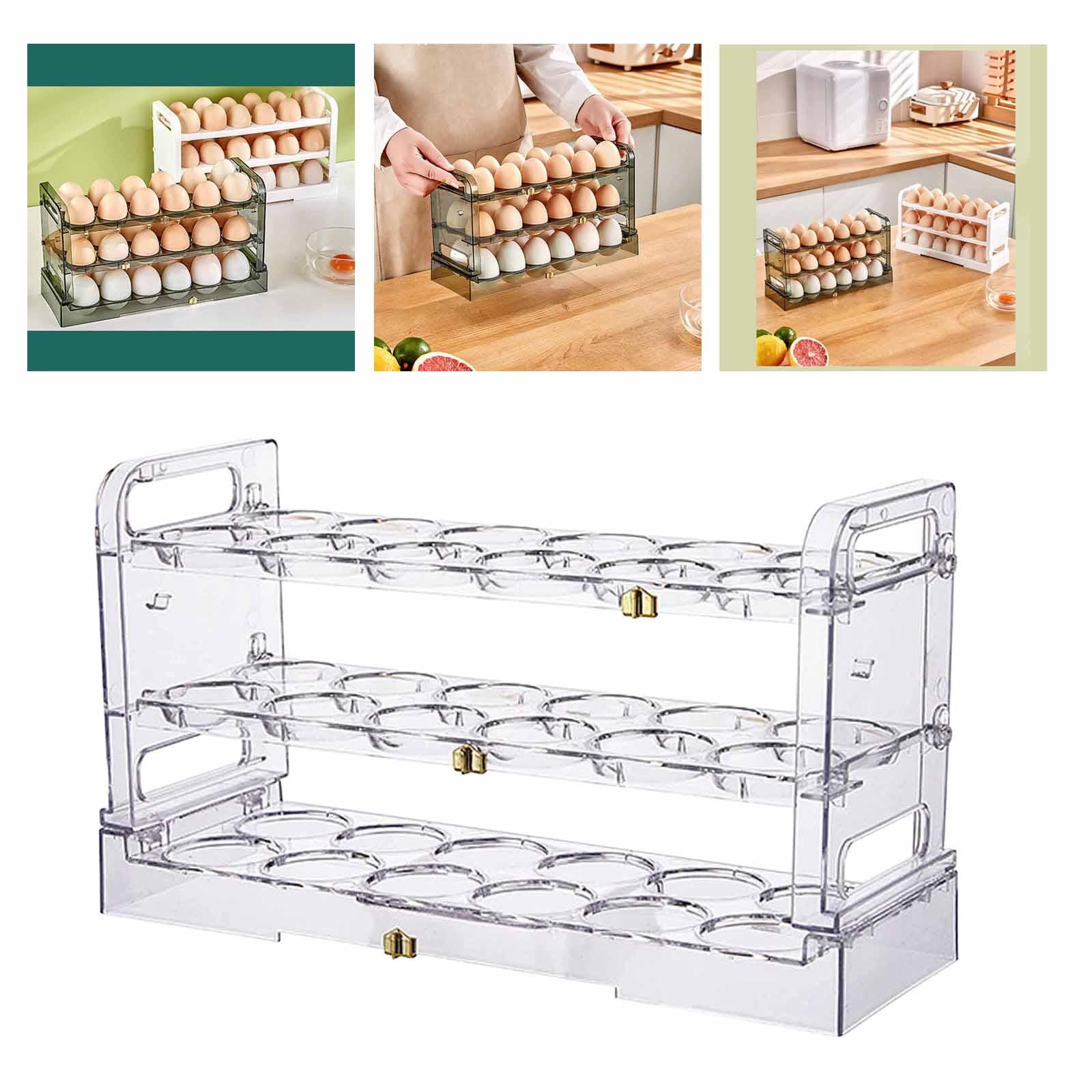 Multi Layer Egg Storage Box Egg Holder Tray Carrier Dispenser Stackable ...