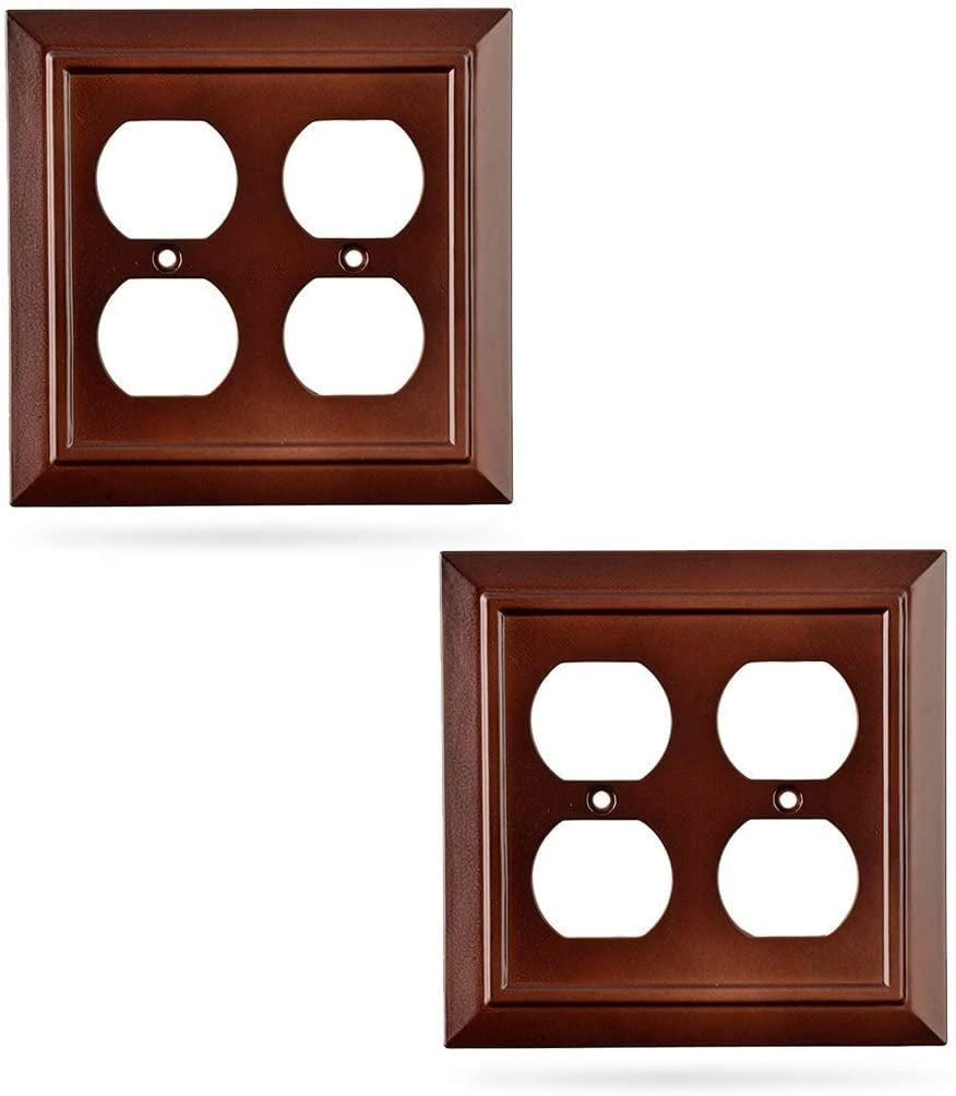 Sleeklighting 2 Pack Decorative Dark Brown Mahogany Outlet Covers | 2 ...