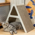Conlun, A-Frame Cat Scratcher, Double-Sided 16.9x9x15.3 inches, White ...
