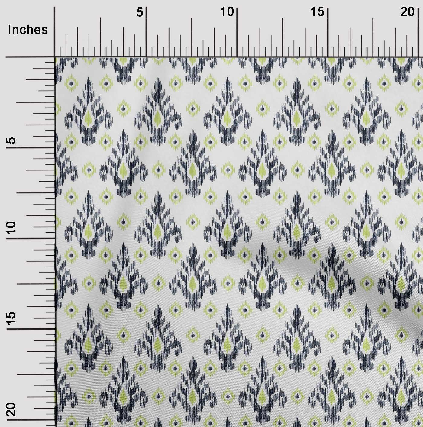 oneOone Viscose Jersey Fabric Diamond & Swirl Ikat Print Fabric By Yard ...