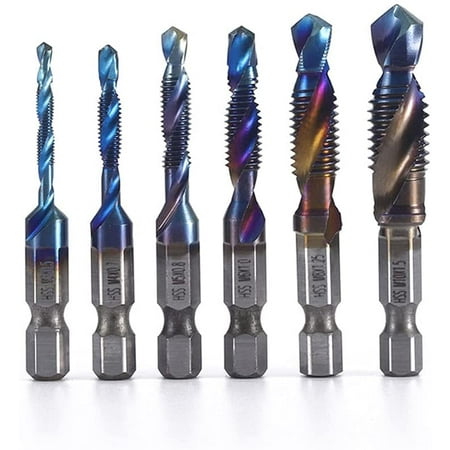 Hex Tapping Bit, Drill Tap Bits Set HSS Combination Drill & Tap Bit Set ...