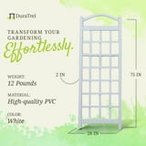 Dura-Trel Cambridge Large 6-ft. Vinyl Arch Trellis for Backyard, Patio ...