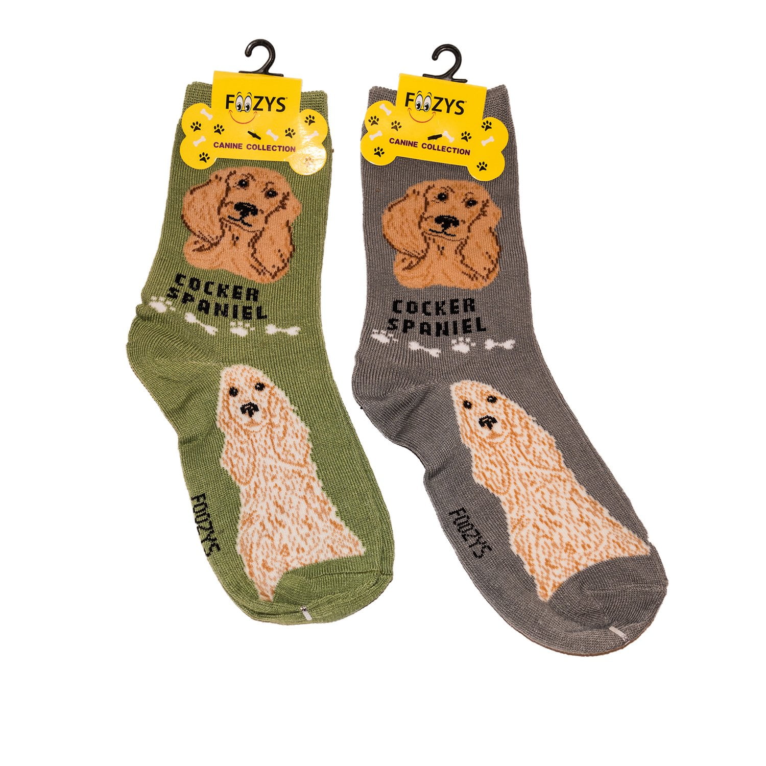 foozys - Foozys Unisex Crew Socks Canine Collection (Cocker Spaniel ...