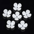 4-Petal Plastic Imitation Pearl Bead Caps Flower Creamy White 14.5x14 ...