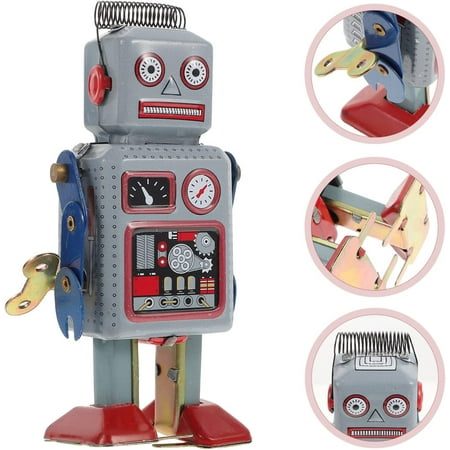 Wind- Up Robot Toy Clockwork Tin Robot Vintage Wind Up Walking Robot ...