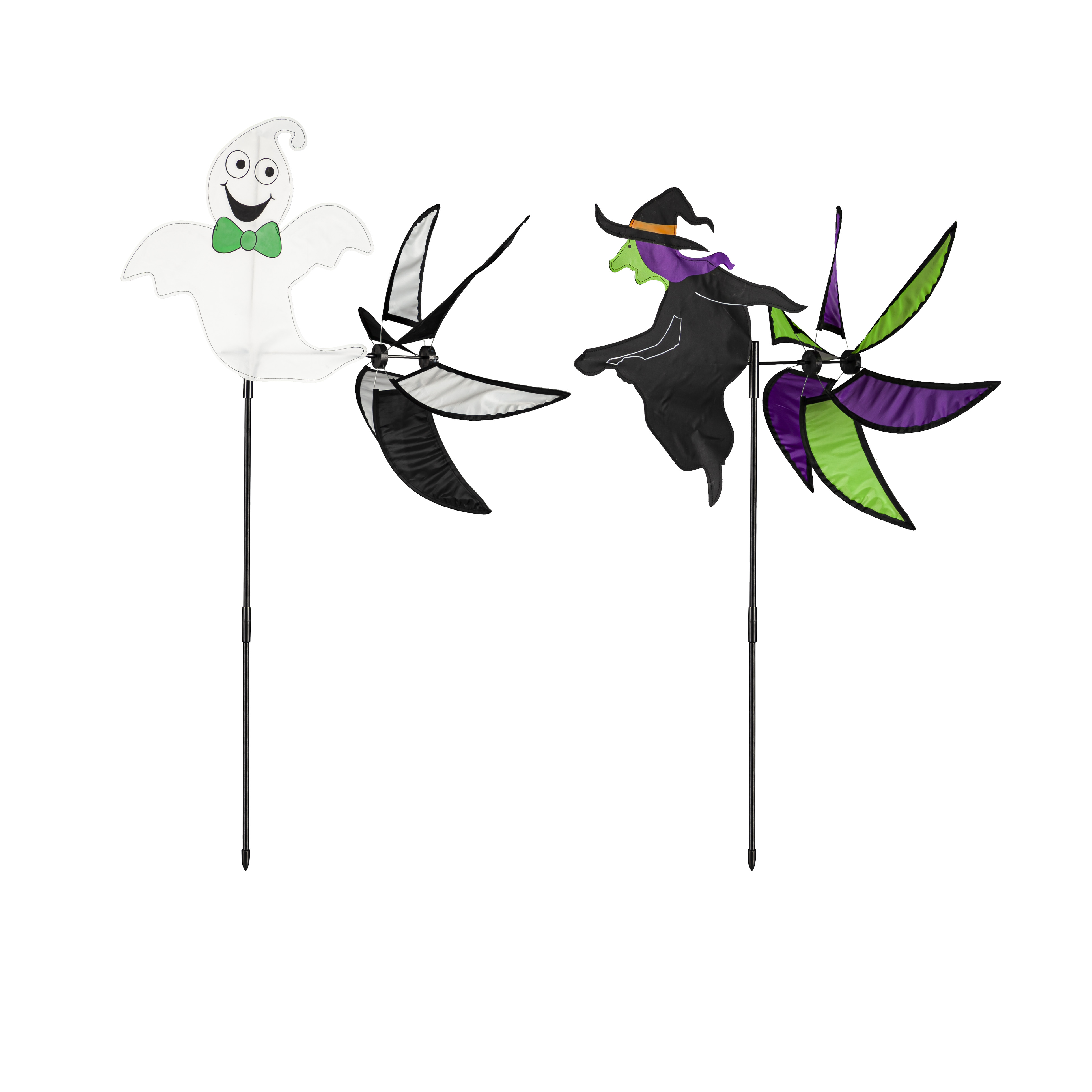 Witch and Ghost Pinwheel Spinner, 2 Assorted - Walmart.com