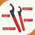 9Pcs C-Shape Carbon Steel Spanner Wrench Set Adjustable Shock Wrench ...