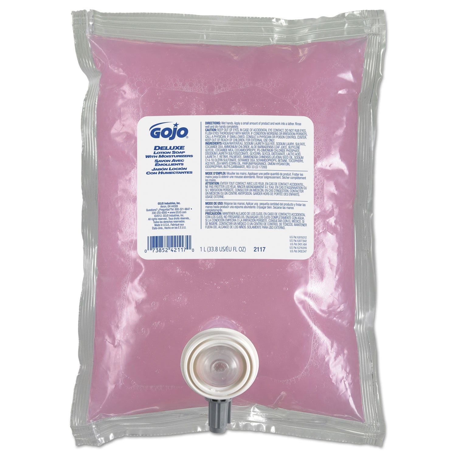 Gojo NXT Lotion Soap w/Moisturizer Refill Light Floral Liquid 1000mL ...