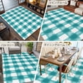 8x10 Area Rugs, Turquoise Buffalo Check Non-Skid Rubber Backing Large ...