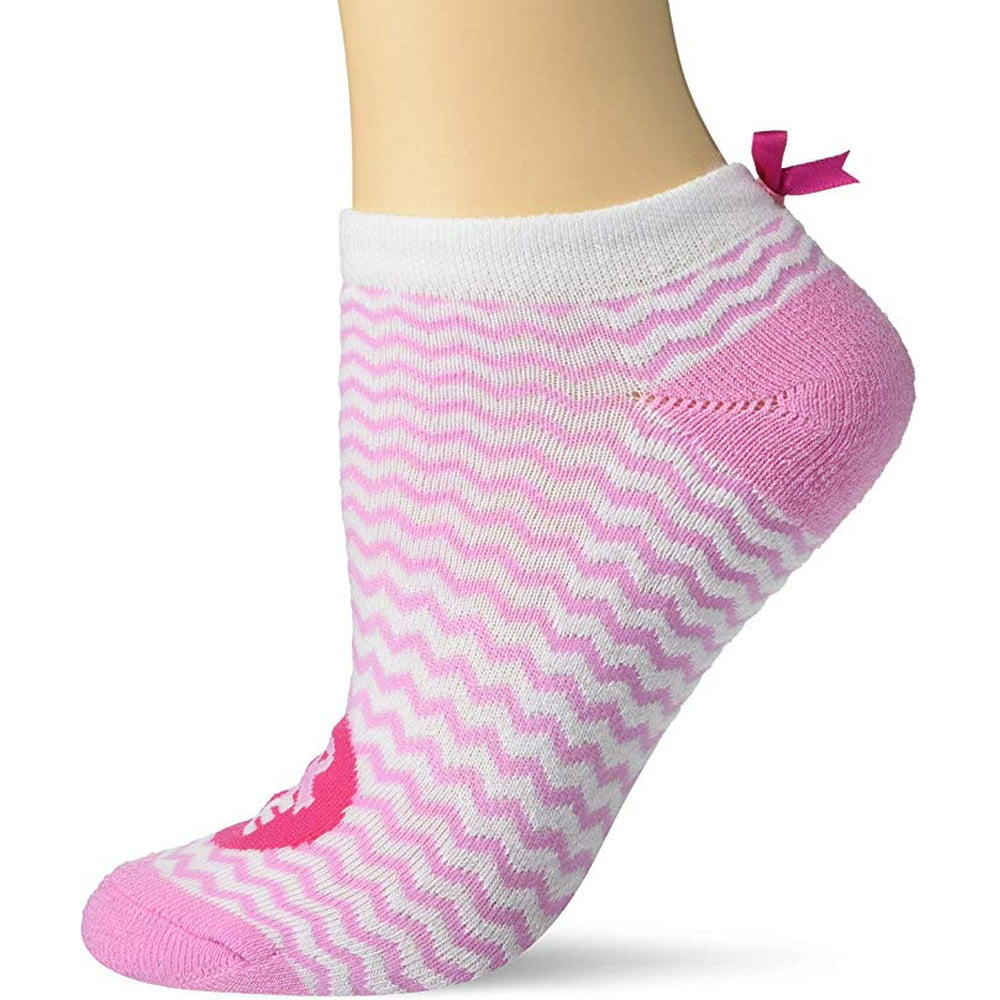 K. Bell Socks - Women's No Show Socks - K Bell - Chevron Ribbon White ...