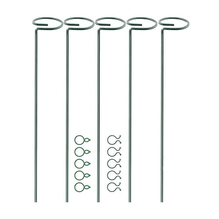 FanShow 5pack Garden Support Metal Single Stem Support Stick5pack ...