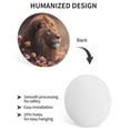 Lion Flowers Golden Mane7.9x7.9in Round Aluminum Plaque Wall Art, UV ...