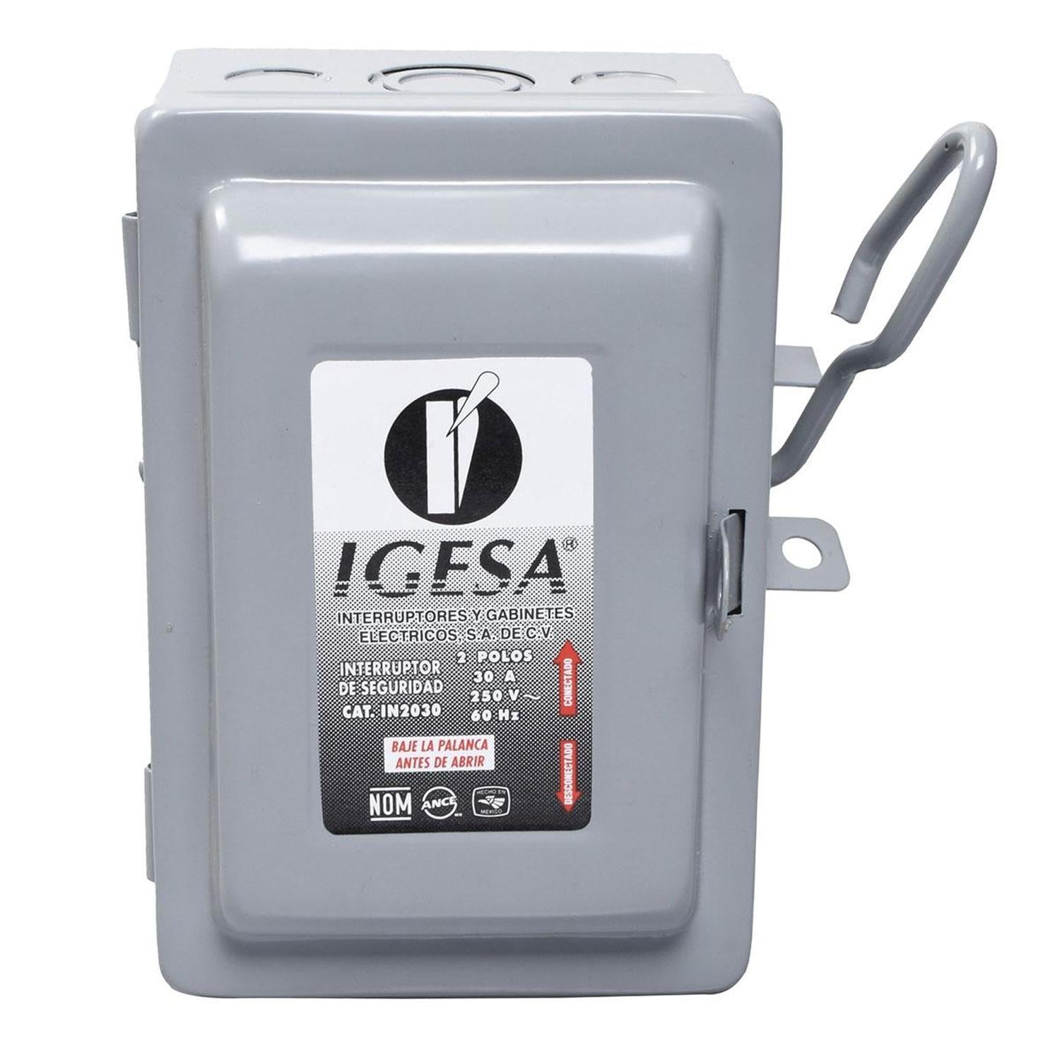 Interruptor De Seguridad Igesa 2 Polos 30A Acero 120/240V | Bodega ...