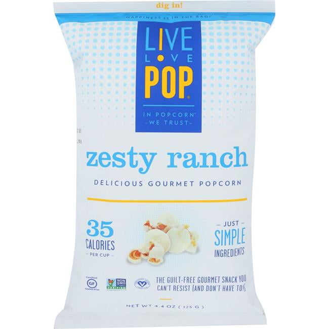 Live Love Pop KHFM00333506 4.4 oz Zesty Ranch Ready to Eat Popcorn ...