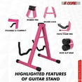 5 Core Guitar Stand 2PC A Frame w Soft Foam Arm Non Slip Rubber for ...