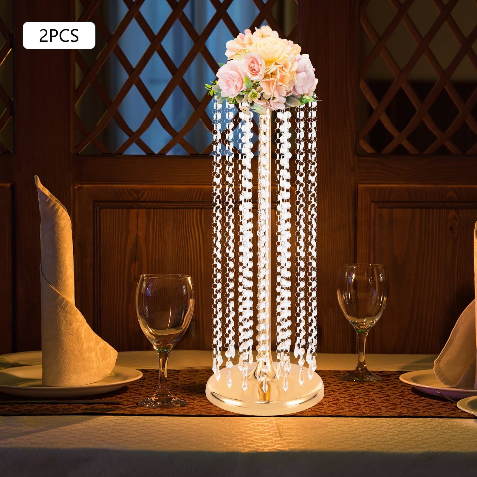 Miumaeov 2 Pcs 23.6 inch Tall Wedding Centerpieces Flower Vases ...