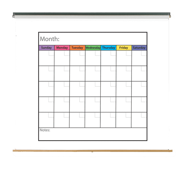 Pull-Down Dry Erase Chart - Calendar - Walmart.com
