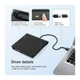 External CD DVD Drive USB 3.0 Type C Portable Ultra Slim CD DVD ...