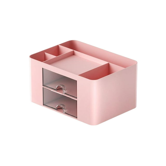 Pen Holder Office Desk Organizer with Drawers Desktop Pencil ...