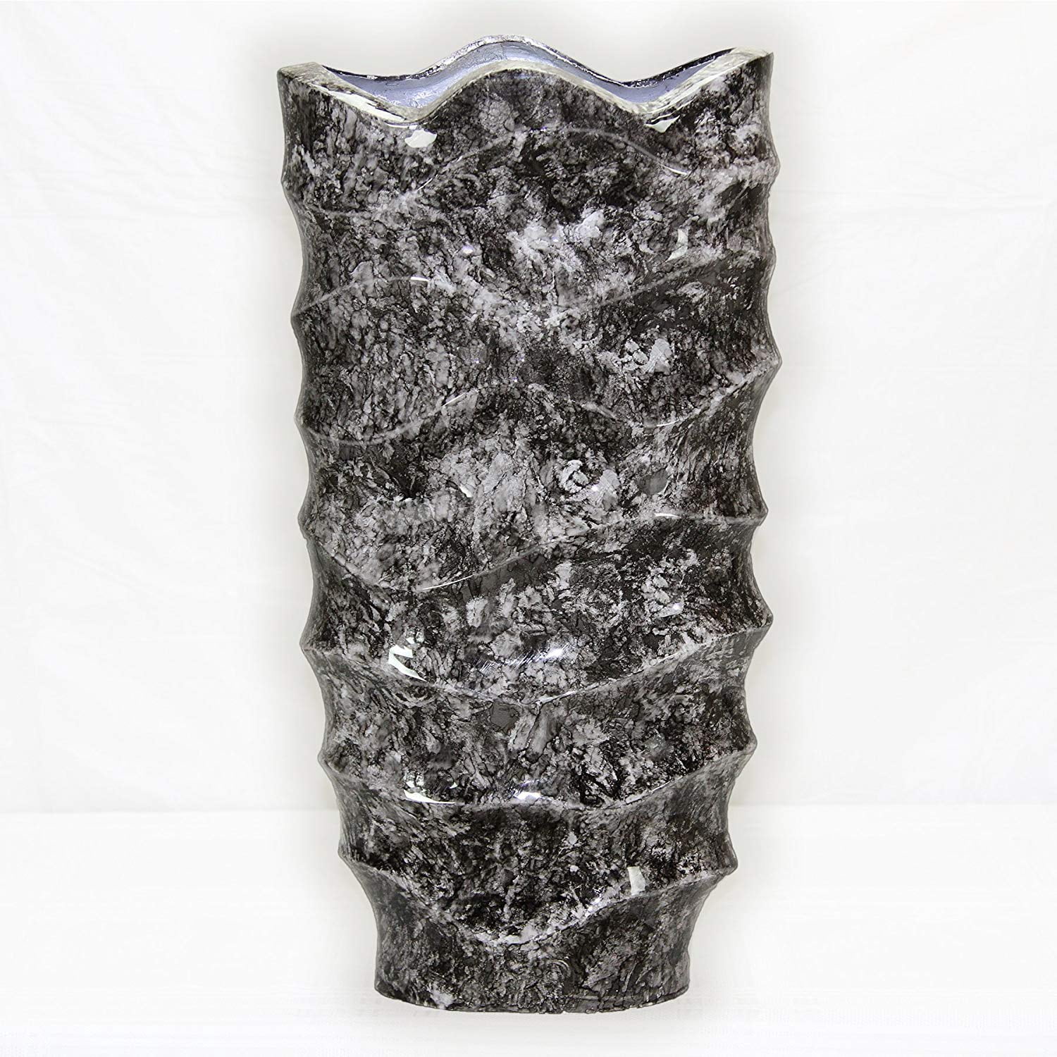 DecorShore DS Gallery Abstract Metal Vase, Large Metal Floor Vase ...