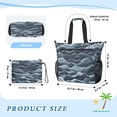 Beach Tote Bag with Waterproof Wet Pocket & Detachable Pouch for Pool ...