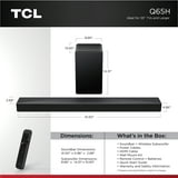 TCL Q65H Q Series 5.1 Channel Soundbar with Dolby Atmos, DTS:X, Ray ...