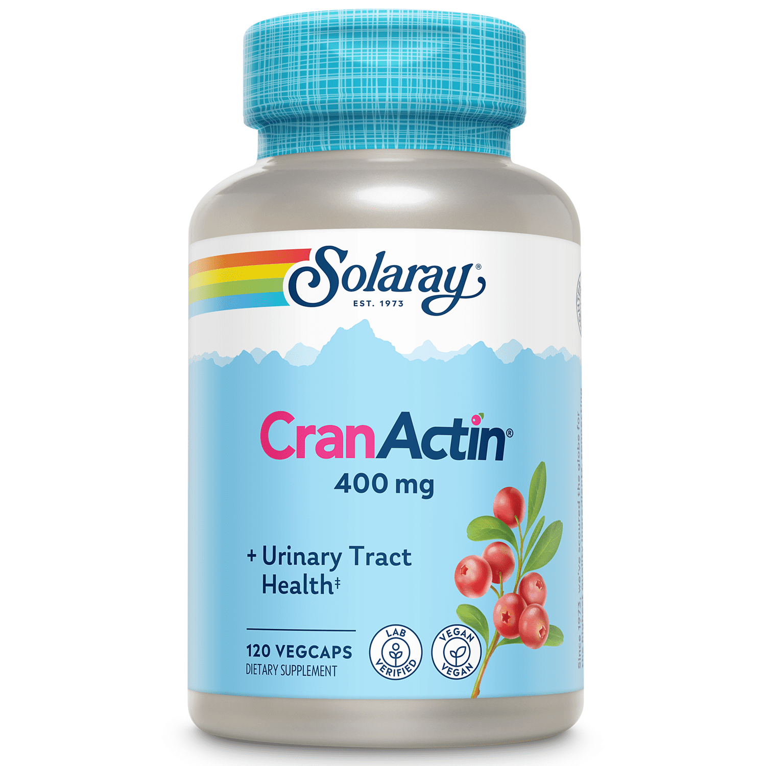 Solaray Cranactin Cranberry AF Extract Capsules, 400 mg, 120 Count ...