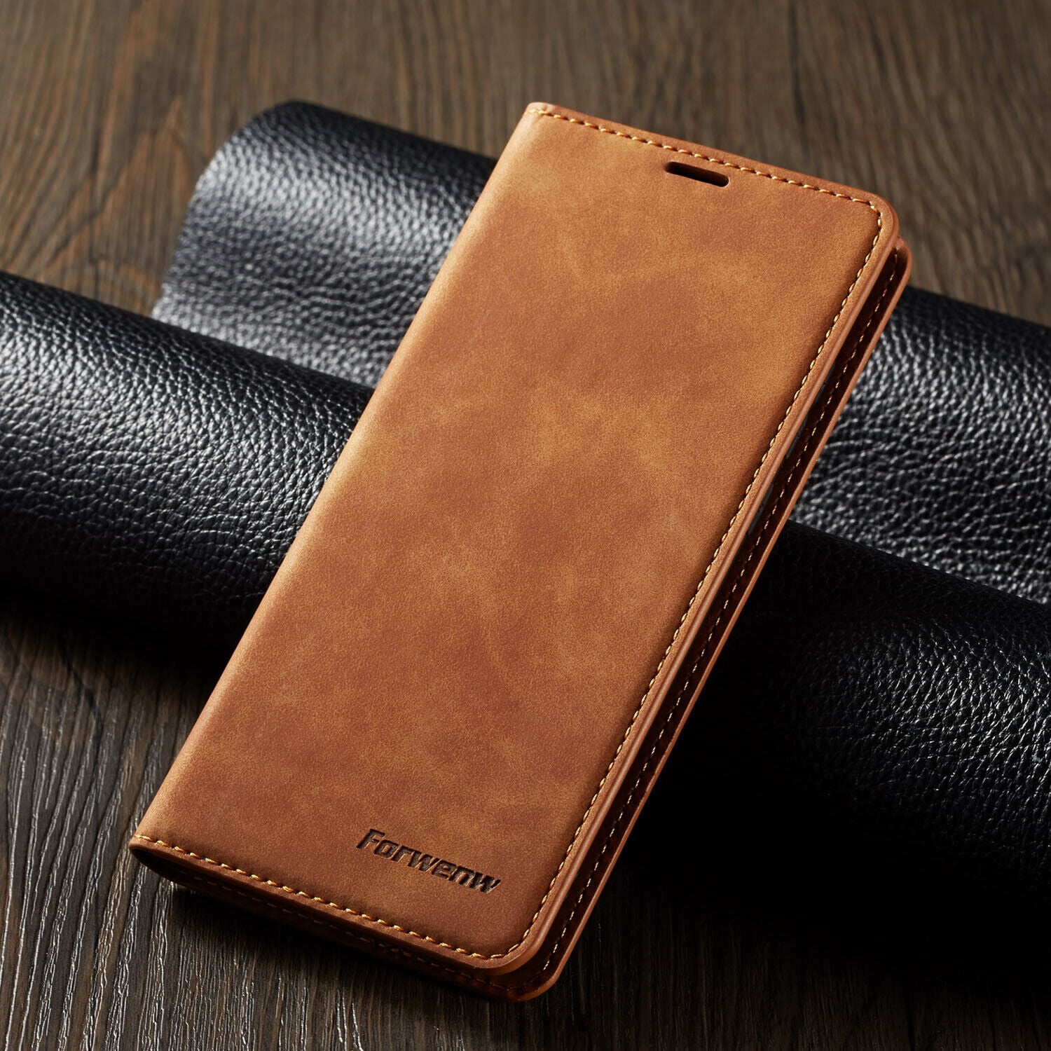 Leather Case For Apple iPhone 12 Luxury Magnetic Flip Card Pocket ...