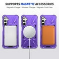 Armor TPU PC Cover for Samsung Galaxy A55 Case with magsafe 360° Metal Rotating Ring Kickstand ...