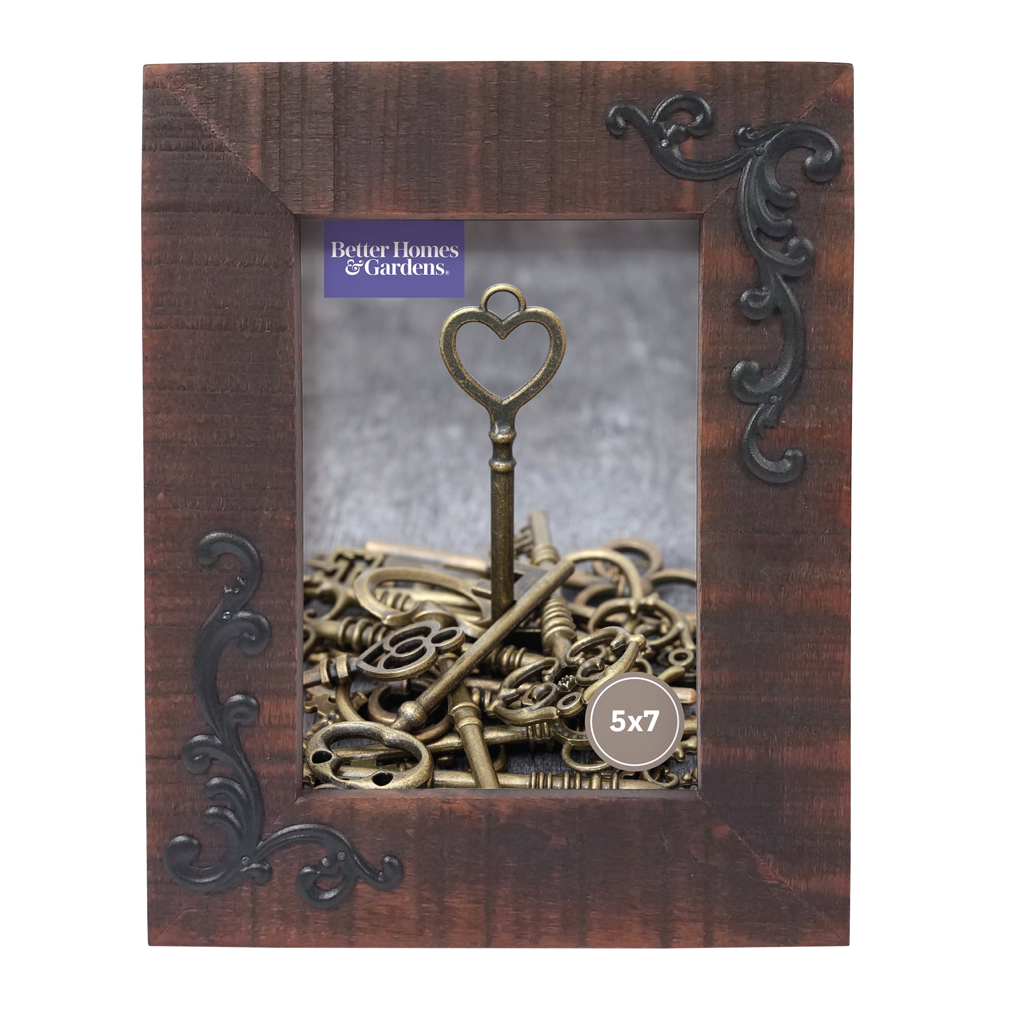 Better Homes and Gardens Western Swirl 5x7 Frame, Medium Brown ...