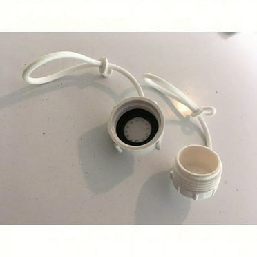 Valterra A0170SVP 3/4" Water Inlet Plug with Strap - White (Carded ...