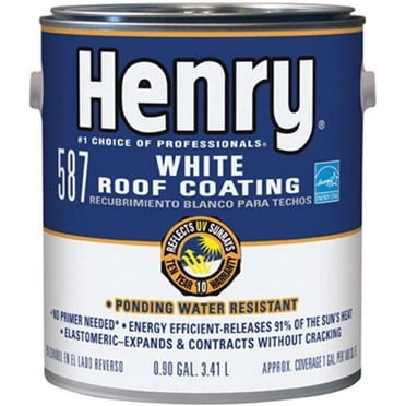 Henry Tropi-Cool 100% Silicone White Roof Coating 0.9 gal, Waterproof ...